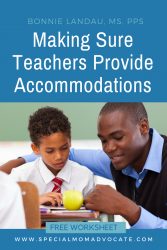 Making Sure Gen Ed Teachers Provide Accommodations | Special Mom Advocate